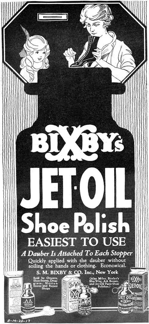 Bixby's Jet-Oil Shoe Polish | Vintage Ads | GG Archives