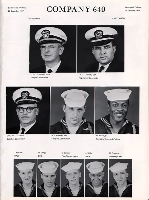 Navy Boot Camp Book 1967 Company 640 The Keel Navy Boot Camp Book 1967 Company 640 The Keel
