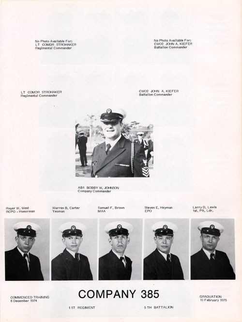 Orlando Navy Boot Camp December 1974