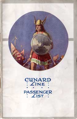RMS Laconia - History, Accommodations, & Ephemera Collection