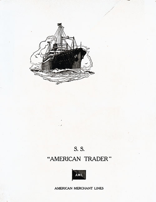 SS American Shipper Dinner Menu - 27 April 1929 | GG Archives